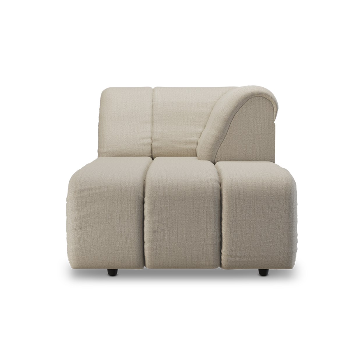 Wave couch: element right divan, pure, ivory | HKLIVING