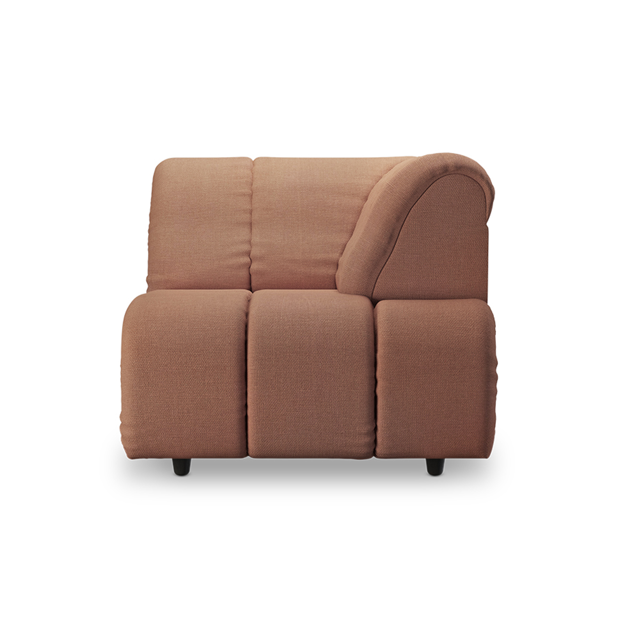 Wave couch: element right high arm, linen, dusty rose | HKLIVING