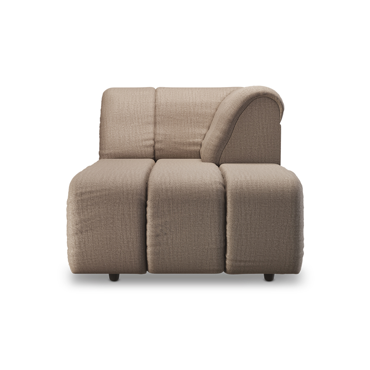 Wave couch: element right divan, pure, earth | HKLIVING